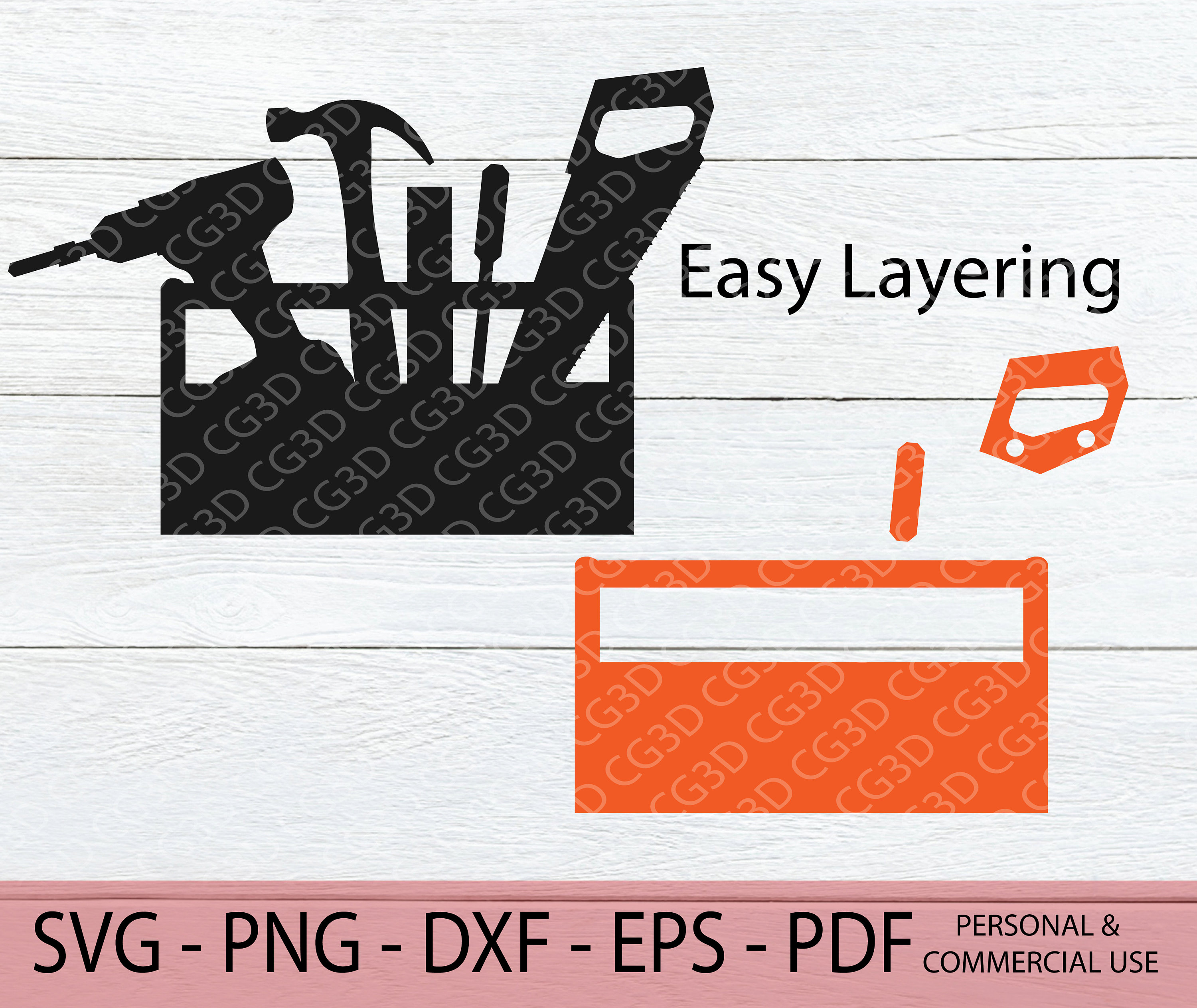 Toolbox SVG Tool Set PNG Tool Clipart Bundle Tool Chest - Etsy