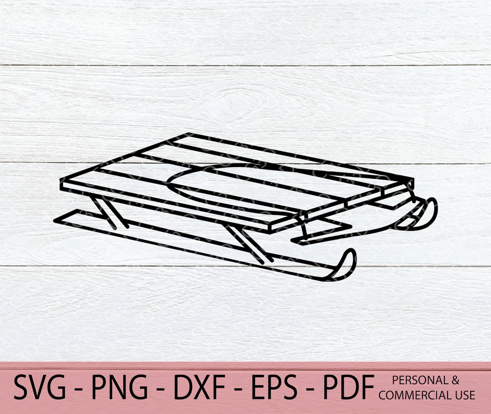 Sled Outline SVG Christmas Sled Svg Old Fashion Sled SVG - Etsy Singapore