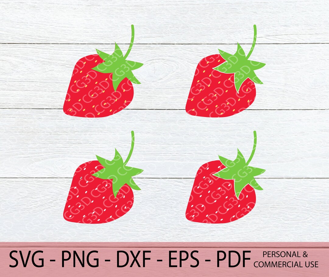 Strawberry SVG Bundle - Layered Strawberry SVG - Summer Fruit Dxf ...