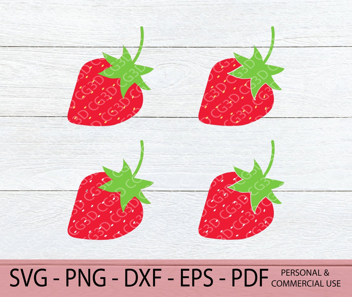 Strawberry SVG Bundle Layered Strawberry SVG Summer Fruit - Etsy