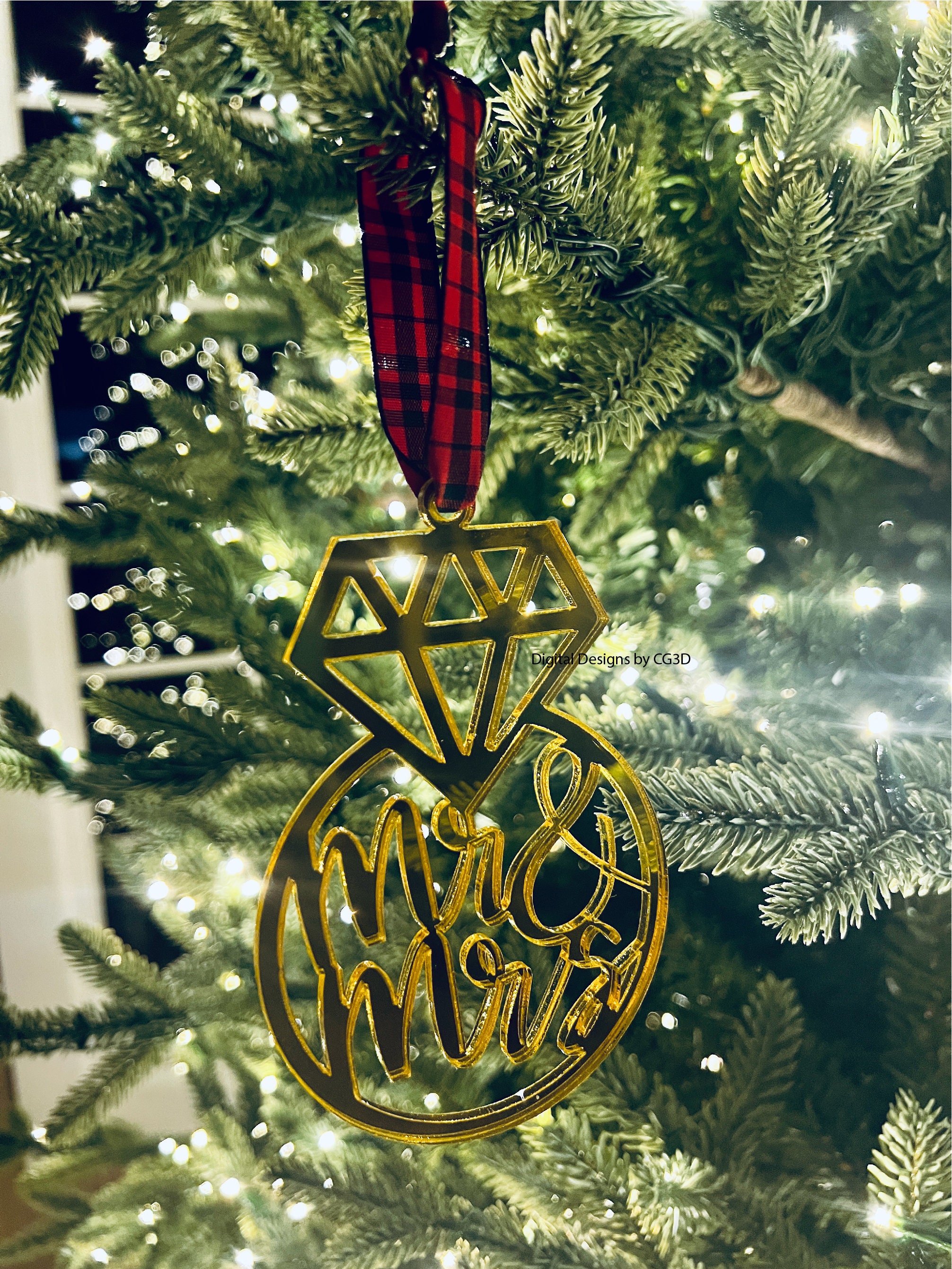 Mr. and Mrs. Ornament SVG Wedding Christmas Ornament | Etsy