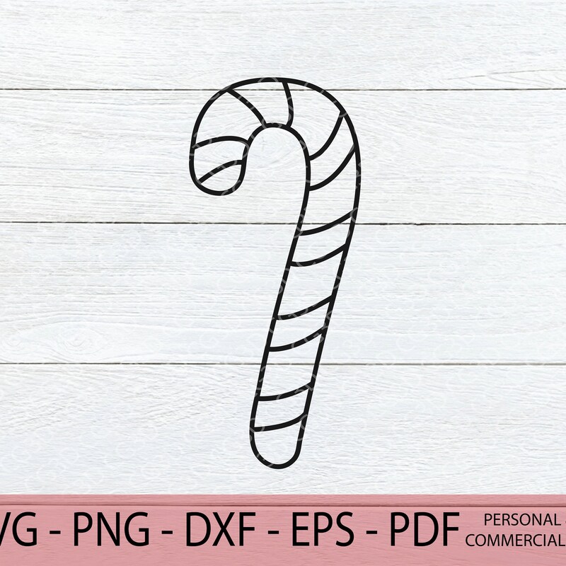 Candy Cane Svg - Etsy