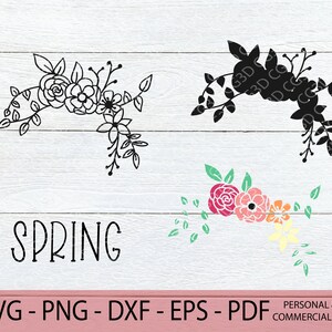 Spring SVG - Floral Spring Sign Cut File - Layered Flower SVG - Spring ...