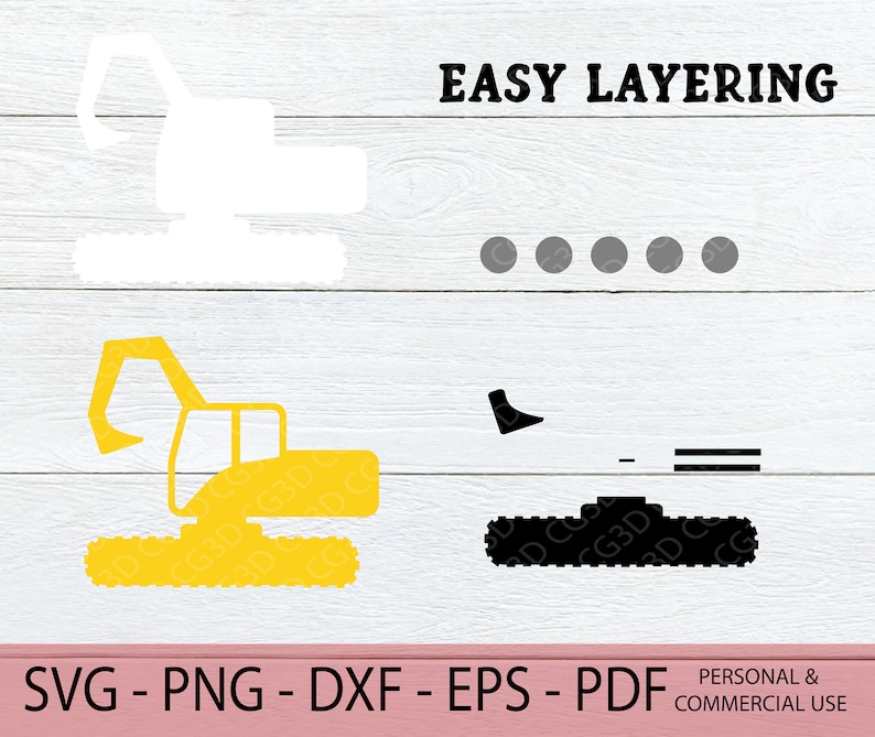Excavator SVG - Digger SVG - Construction Truck SVG - Excavator ...