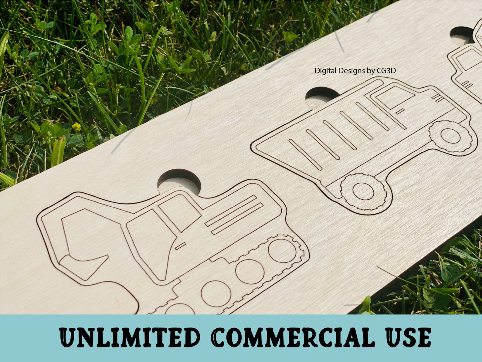 Construction Puzzle SVG Trucks Glowforge Puzzle Kids - Etsy