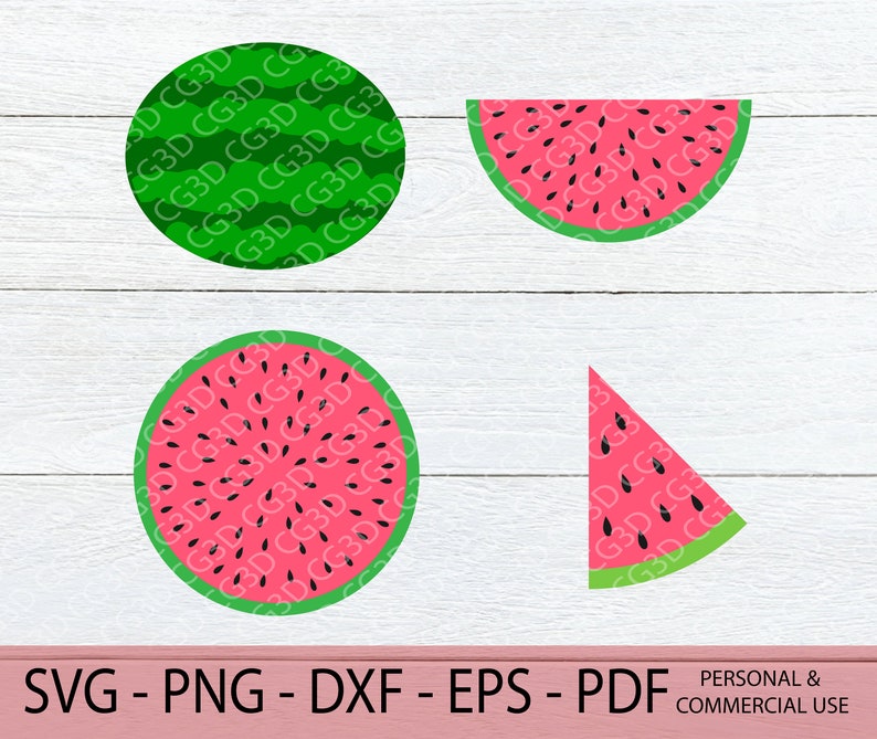 Watermelon SVG Bundle - Layered Watermelon Slice SVG - Summer Fruit Dxf ...