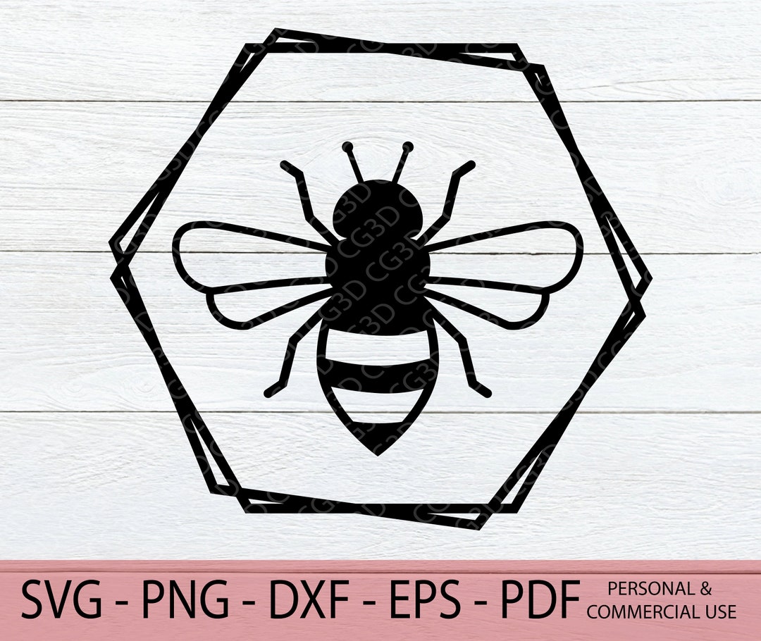 Bee Frame SVG, Bee Wreath SVG, Honeycomb Wreath PNG, Bee Outline Svg ...