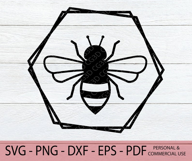 Bee Frame SVG Bee Wreath SVG Honeycomb Wreath PNG Bee | Etsy