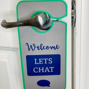 Virtual Meeting Door Hanger SVG - Meeting in Progress SVG - Do Not ...