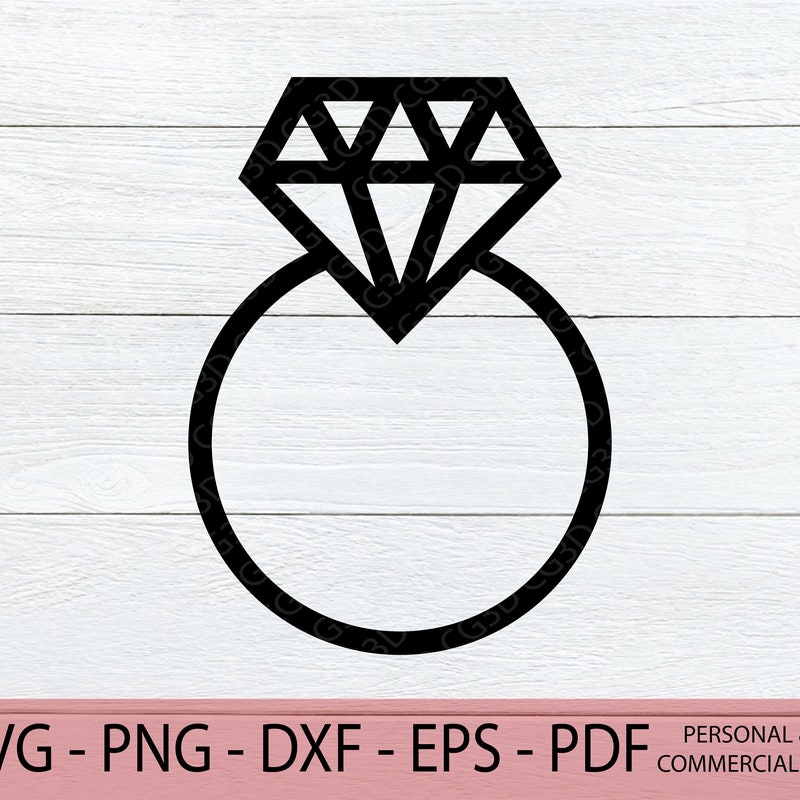 Diamond Ring Svg - Etsy