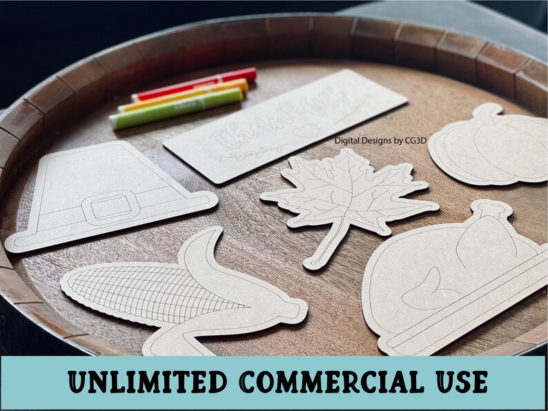 Thanksgiving Paint Kit SVG DIY Paint Kit Fall Glowforge | Etsy