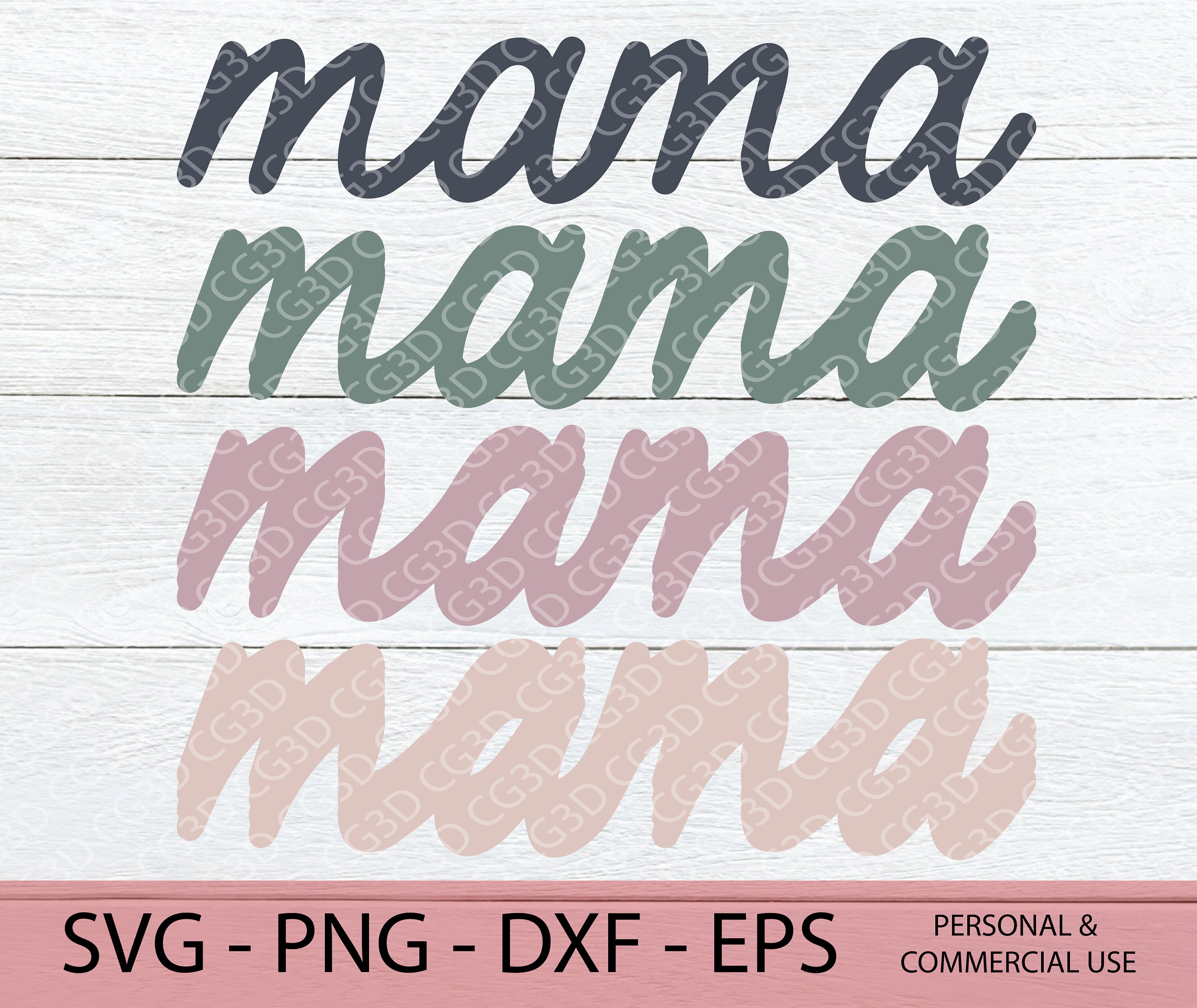 Mama Mini SVG Layered Mama DXF Stacked Mama SVG Mothers | Etsy