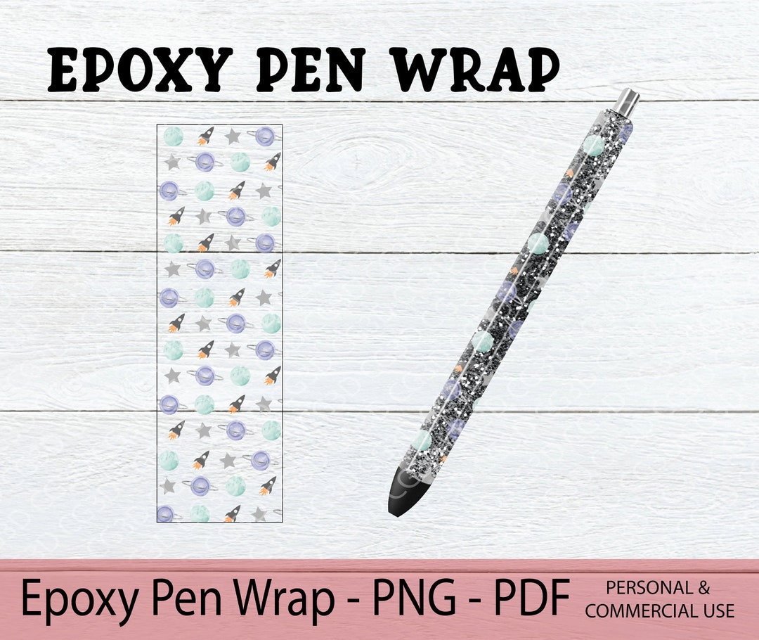 Space Pen Wrap PNG - Galaxy Wrap PDF - Outerspace Pen - Star Pen Wrap ...