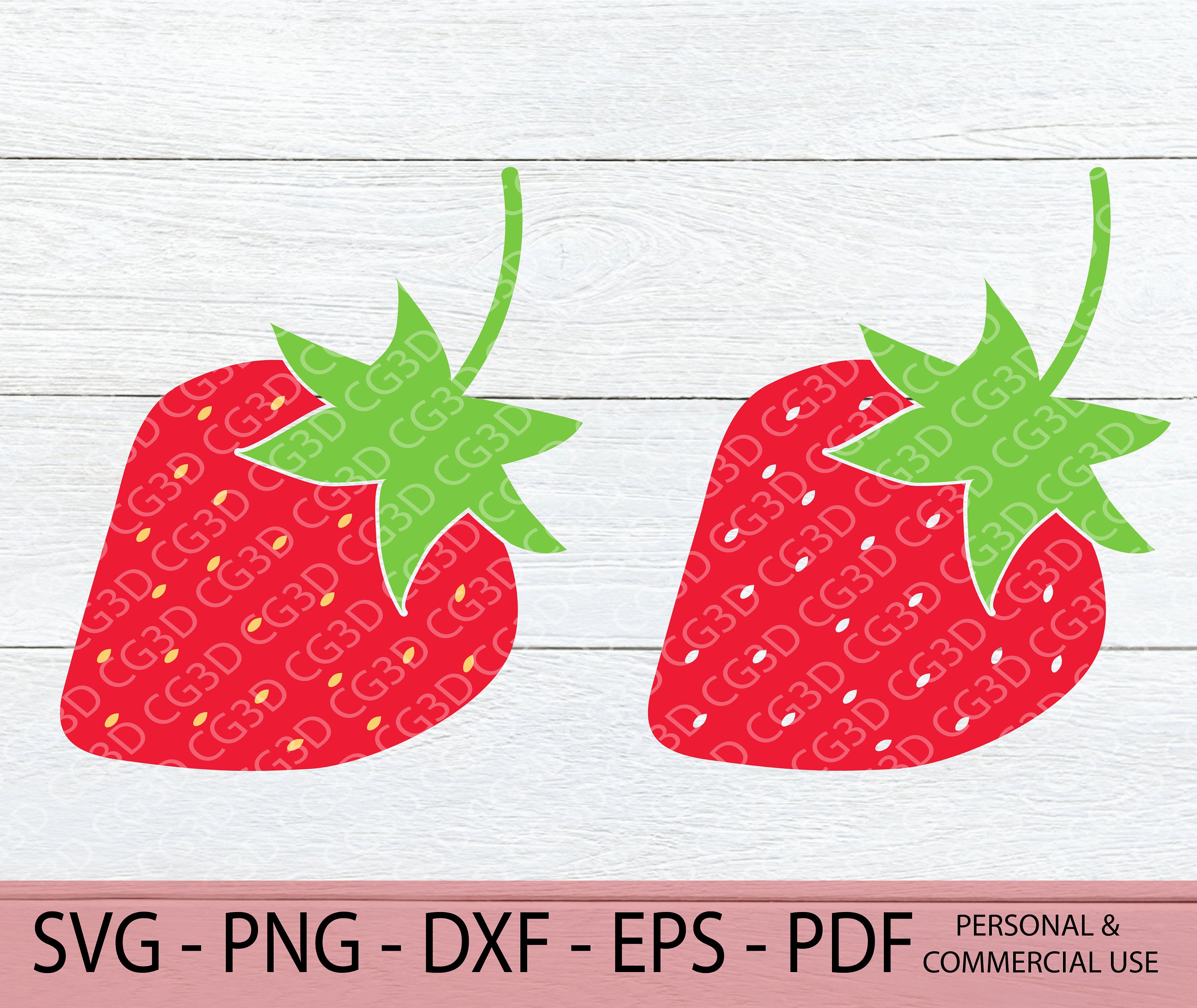 Strawberry SVG Bundle Layered Strawberry SVG Summer Fruit - Etsy