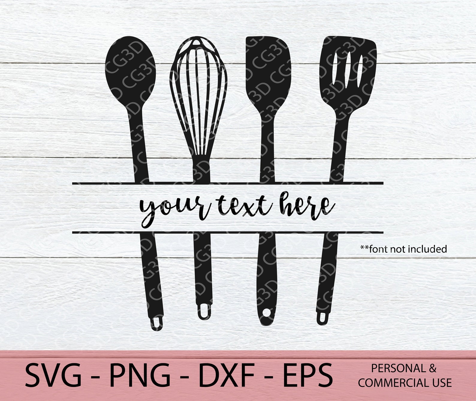 Kitchen Utensils SVG Monogram Kitchen Tools SVG Baking | Etsy