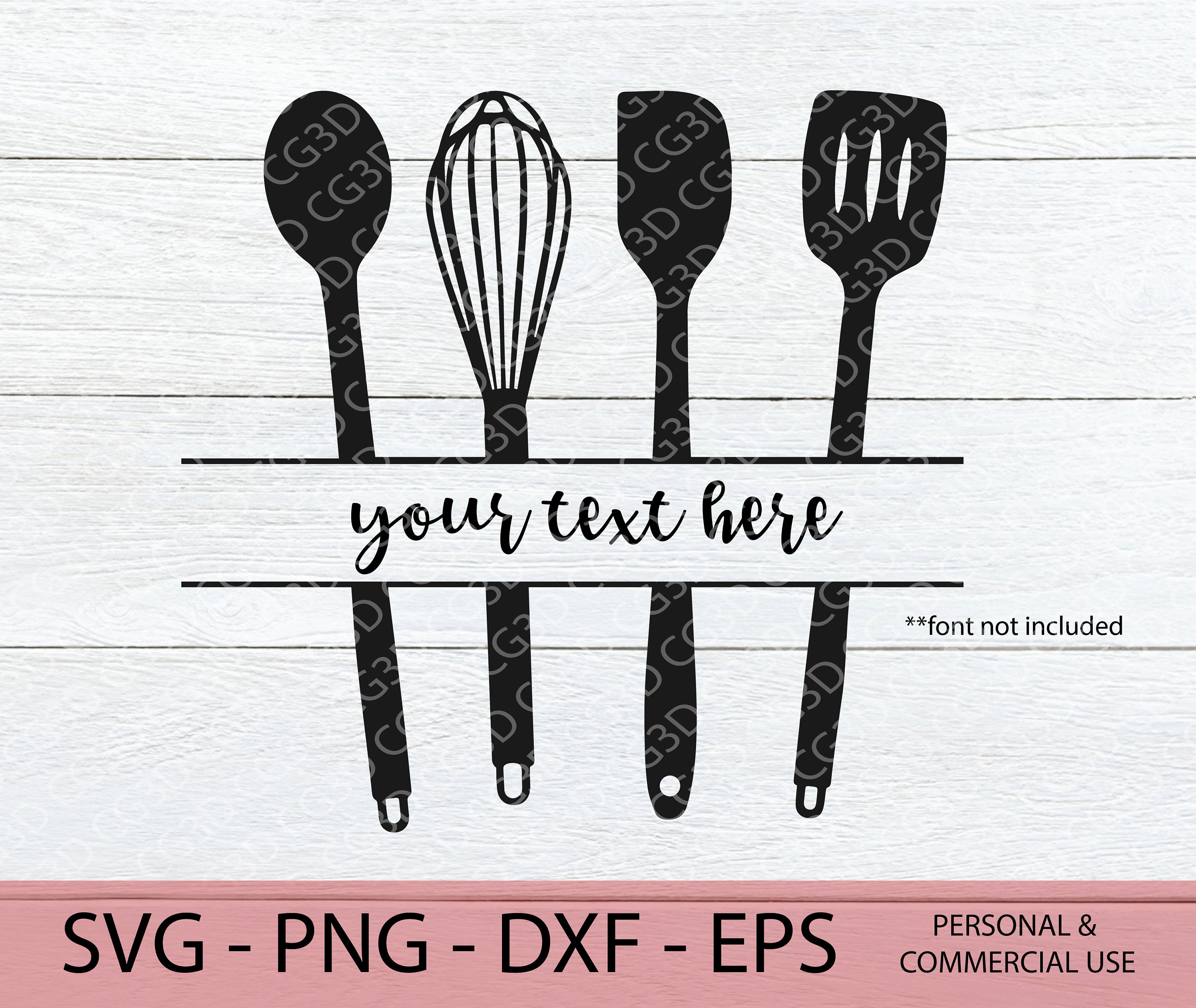 Kitchen Utensils SVG Monogram Kitchen Tools SVG Baking - Etsy UK