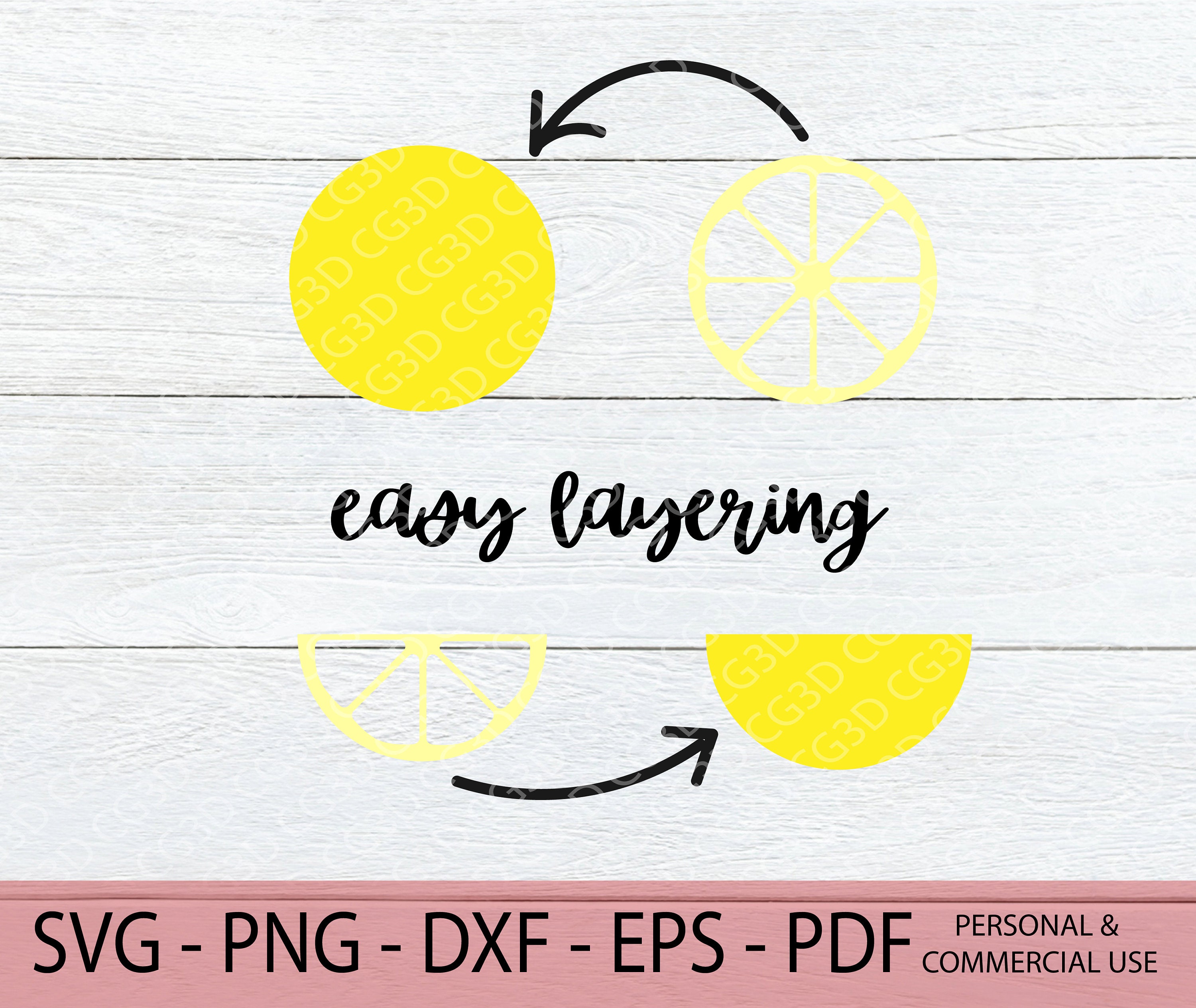 Lemon SVG Bundle - Lemon Slice SVG - Summer Fruit Dxf - Citrus ...