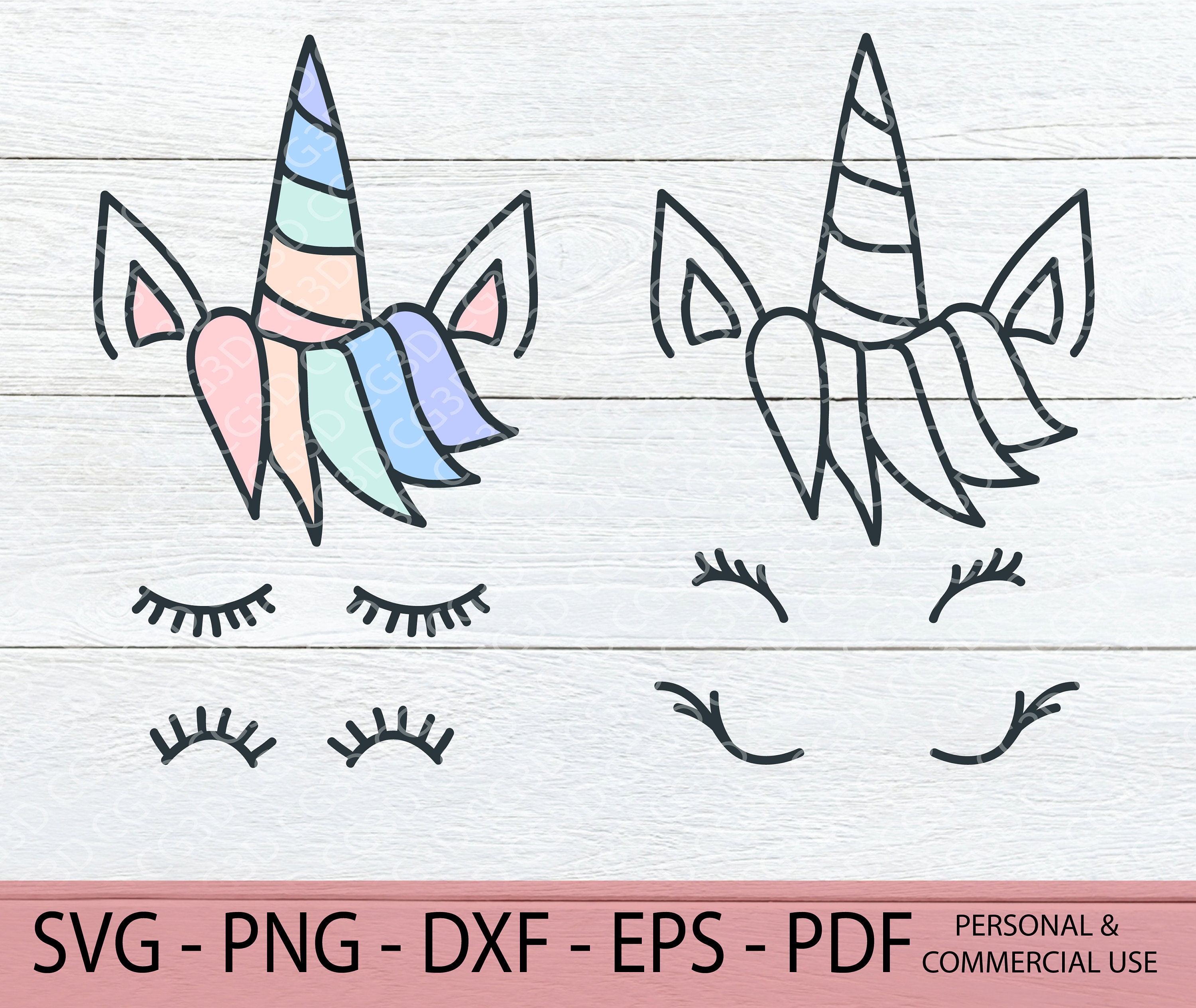 Unicorn SVG Bundle Floral Unicorn SVG Unicorn Bow SVG - Etsy