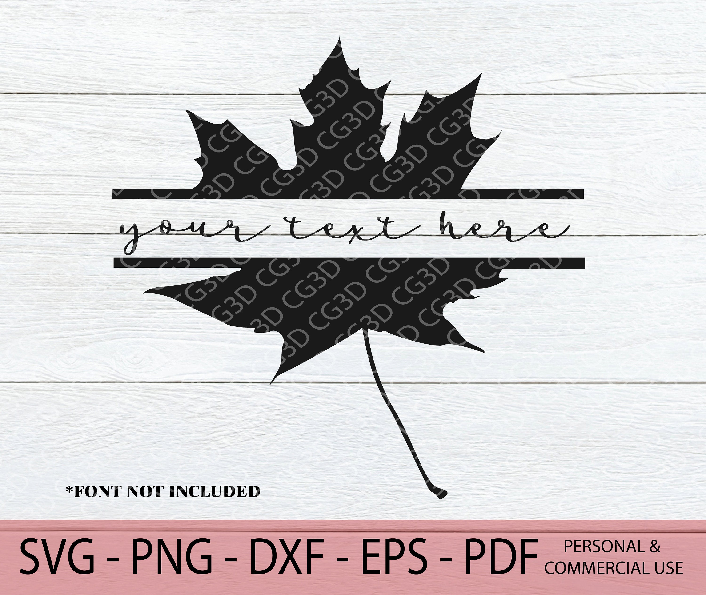 Maple Leaf SVG Fall Leaves SVG Leaf Monogram Dxf Autumn | Etsy Canada