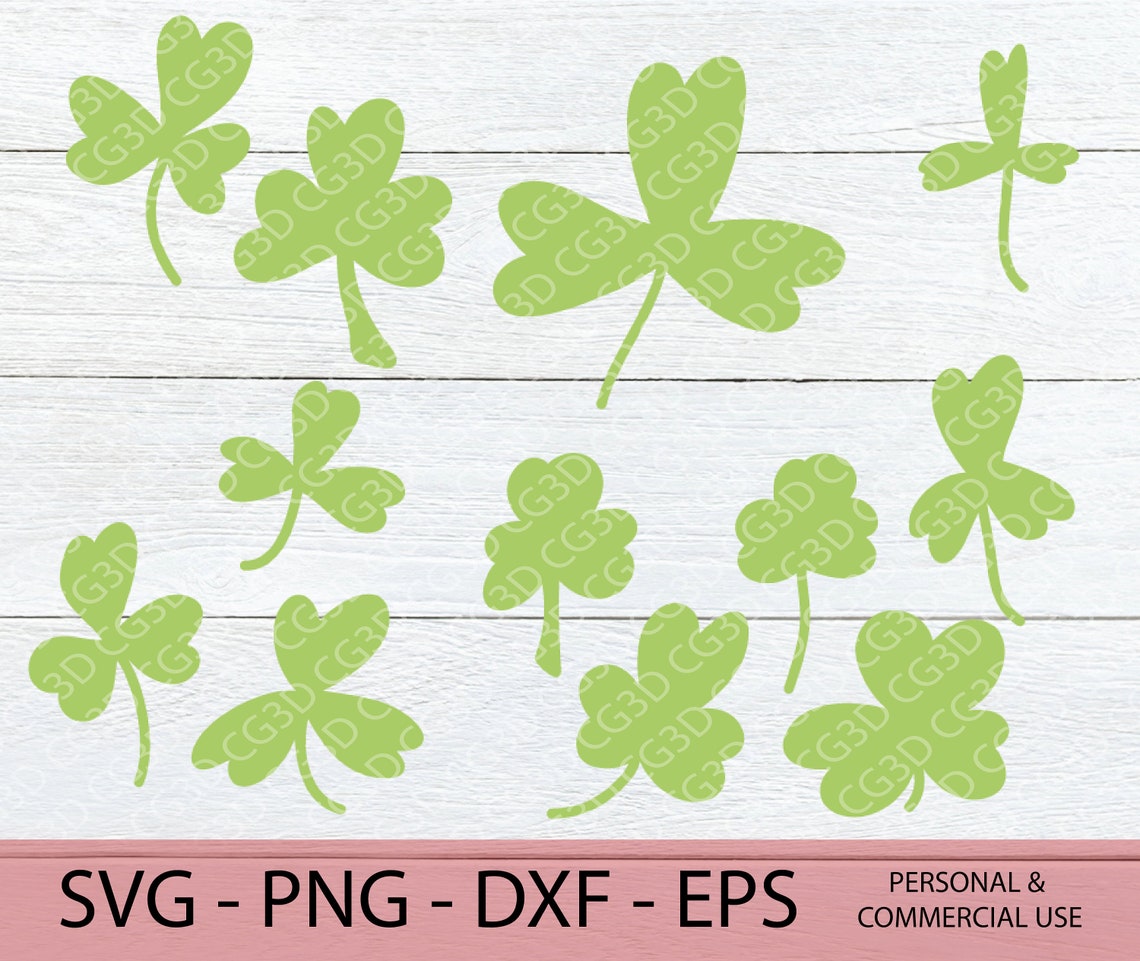 Shamrock and 4 Leaf Clover SVG Bundle Shamrock SVG Four - Etsy