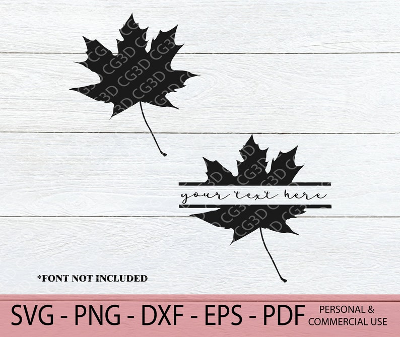 Maple Leaf SVG Fall Leaves SVG Leaf Monogram Dxf Autumn | Etsy Canada
