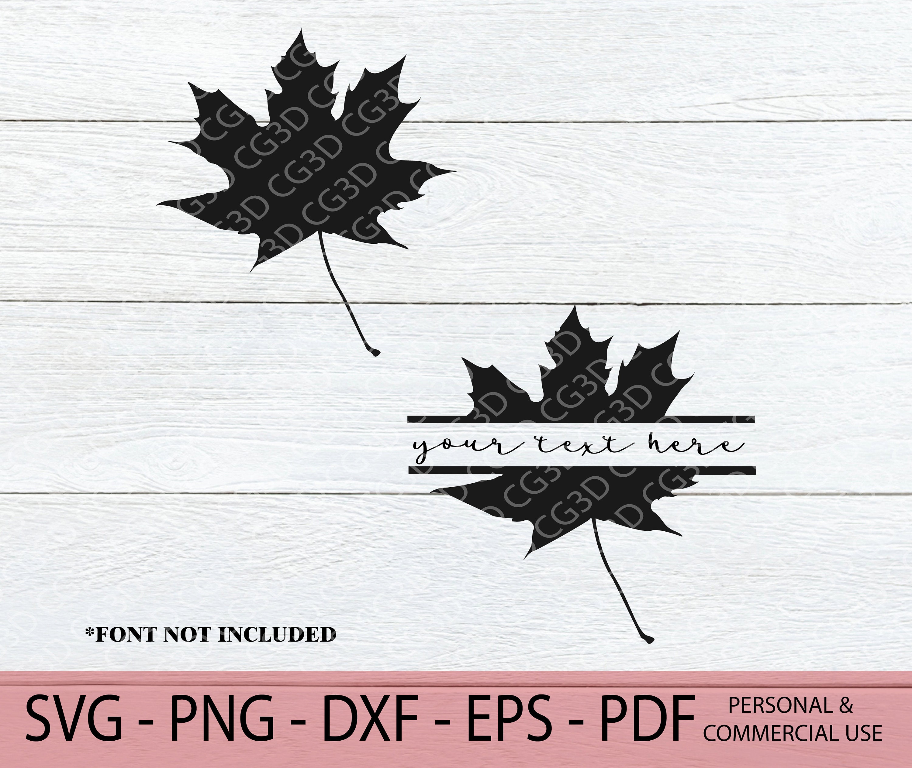 Maple Leaf SVG Fall Leaves SVG Leaf Monogram Dxf Autumn | Etsy Canada