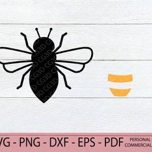 Bee SVG, Bee Dxf, Honey Bee SVG, Layered Bee Cut File, Bee PNG, Bumble ...