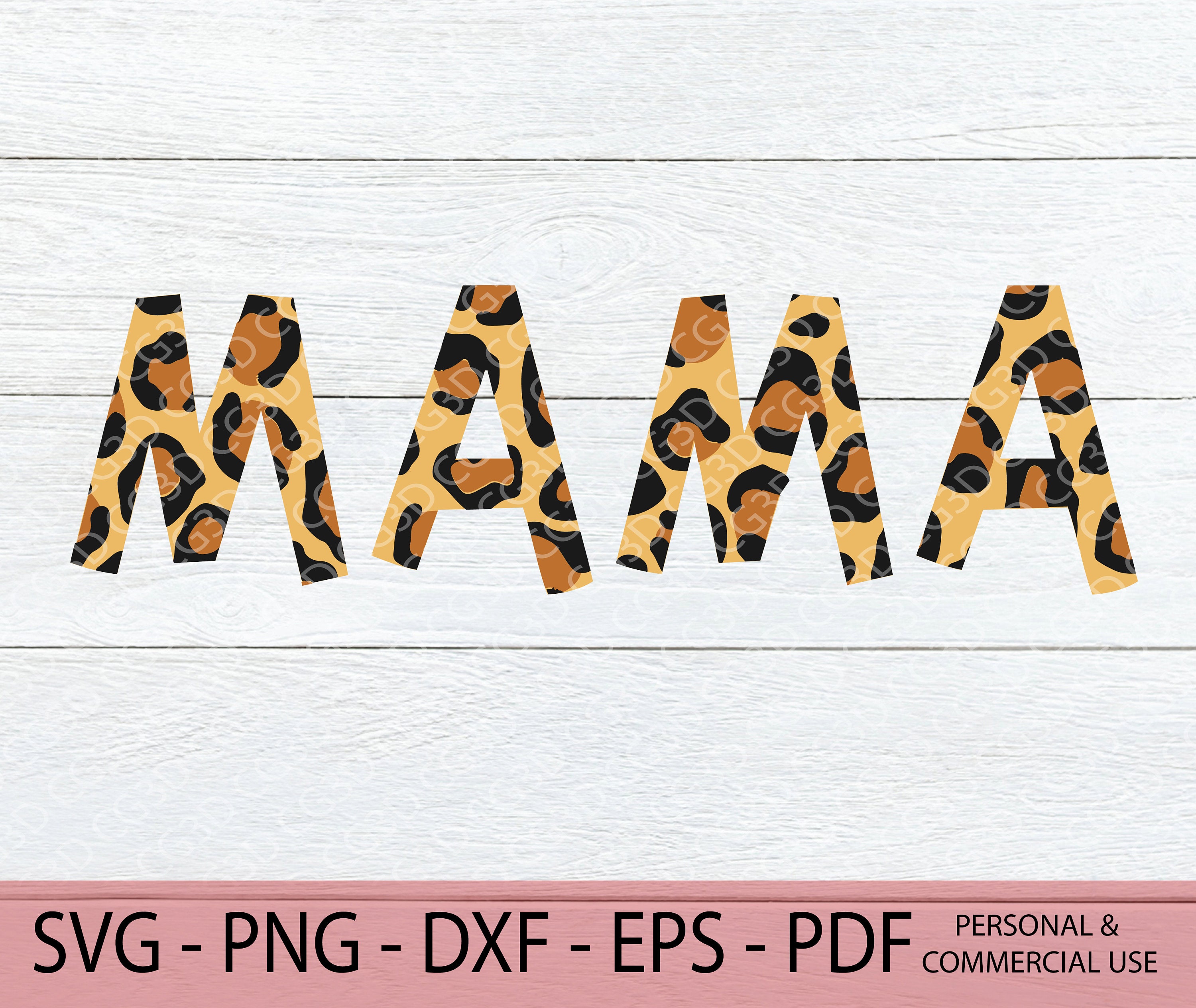 Leopard Print Mama SVG Cheetah print Mama SVG Animal Print | Etsy
