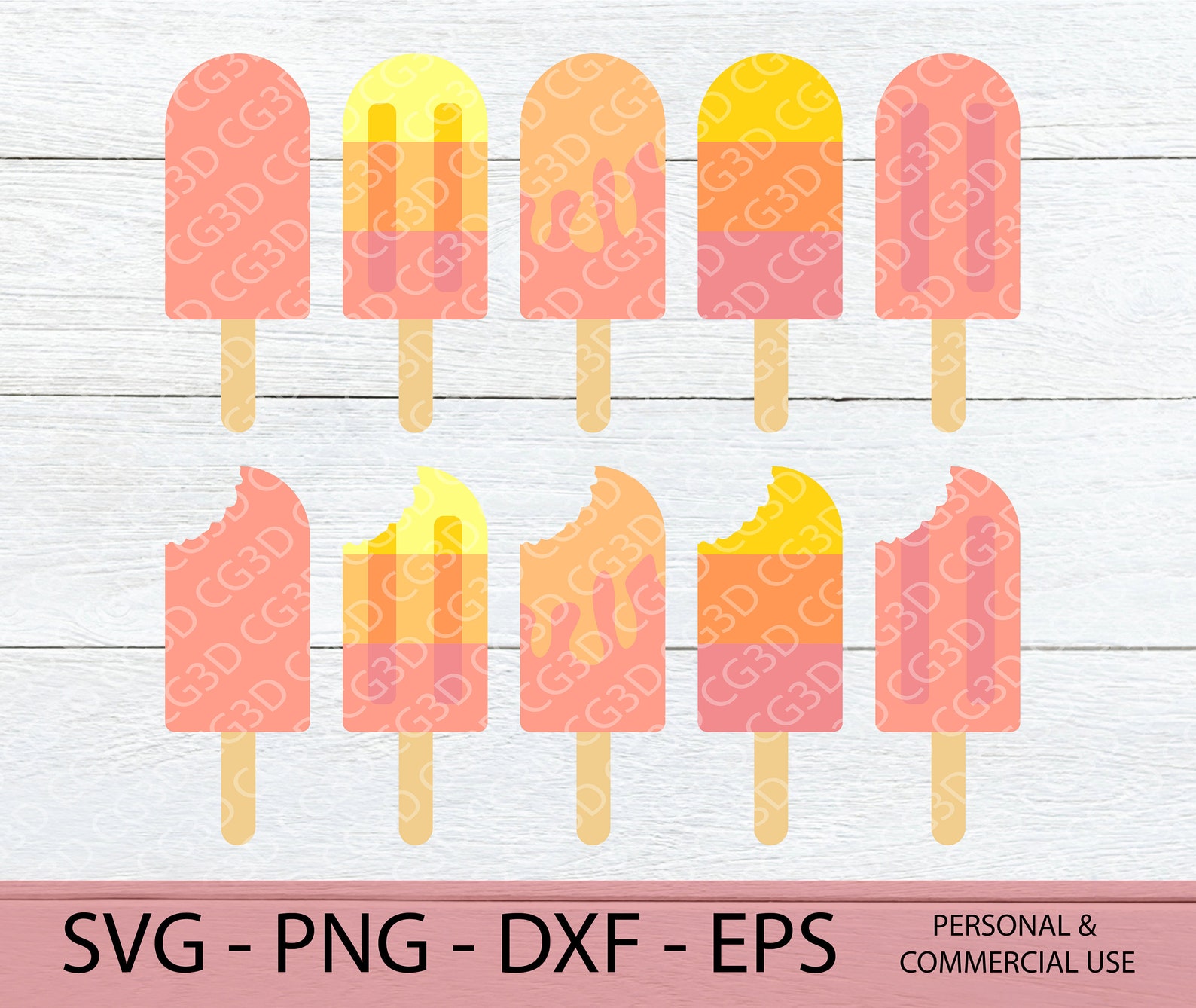 Popsicle SVG Bundle Ice Pop SVG Ice Cream SVG Summer | Etsy