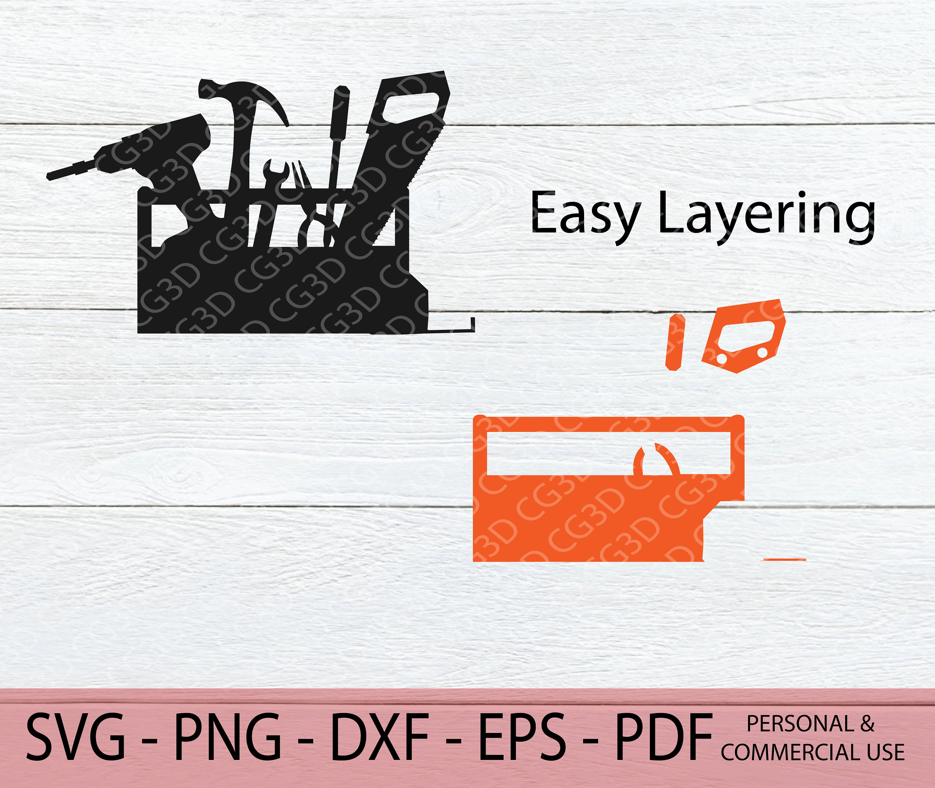 Toolbox SVG Tool Set PNG Tool Clipart Bundle Tool Chest | Etsy