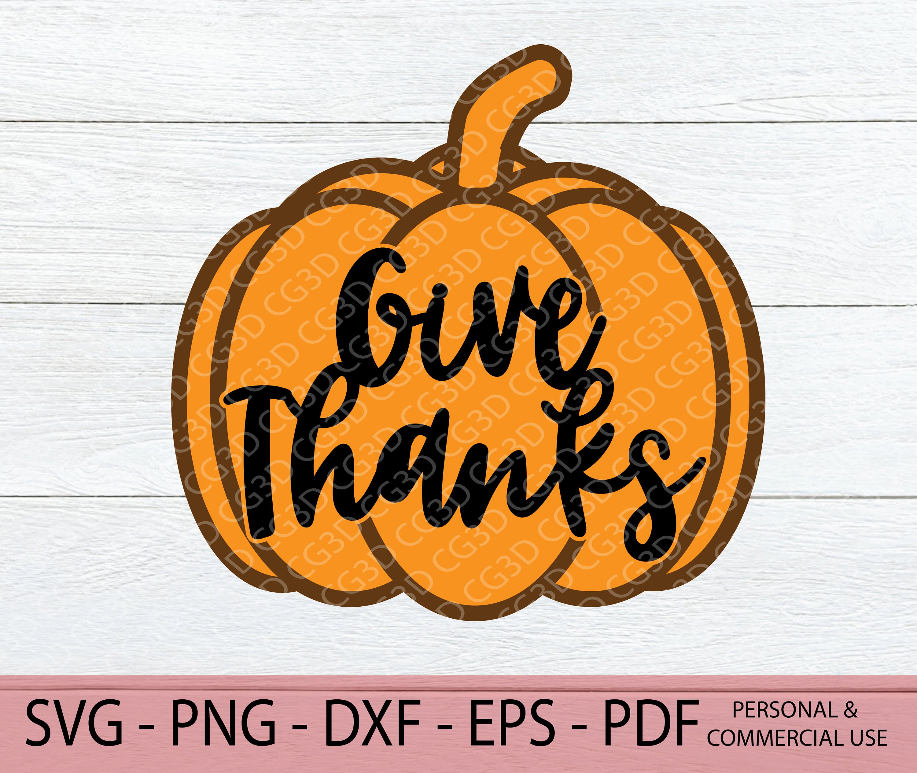 Visual Arts Layered Pumpkin Thankful png Fall Cut File Pumpkin Clipart ...