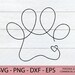 Paw Print Line Art SVG - Pet SVG - Minimalist Paw Print SVG - Farmhouse ...