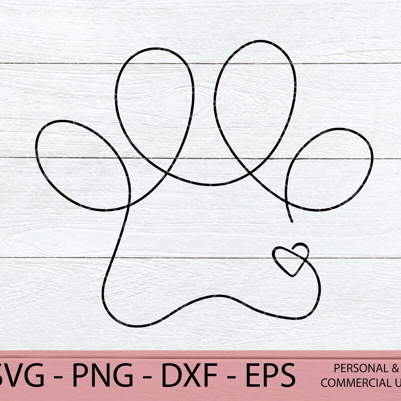 Dog Paw Print Svg - Etsy