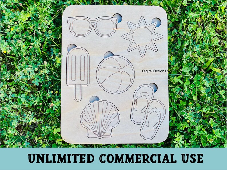 Summer Puzzle SVG Glowforge Puzzle SVG File Beach Puzzle - Etsy