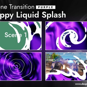 Trippy Liquid Splash Dark Purple Twitch Transition Colorful - Etsy