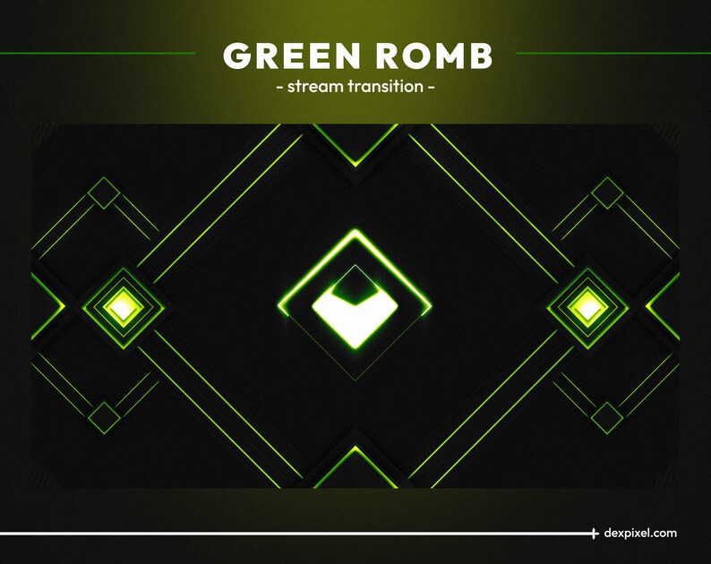 Overgang scifi-stream groen Romb | OBS-stinger - Etsy Nederland