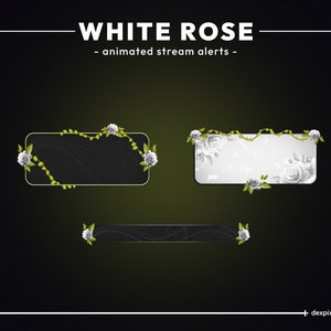 White Rose Animated Stream Alerts | Twitch Stream Notifications ...