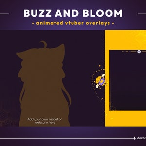 Buzz and Bloom Cute Bee Vtuber Stream Pack Bees & Honey Animated ...