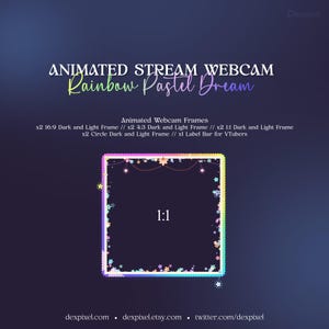 Rainbow Pastel Dream Webcam Frame | Cute Flowers Chatting Overlays ...