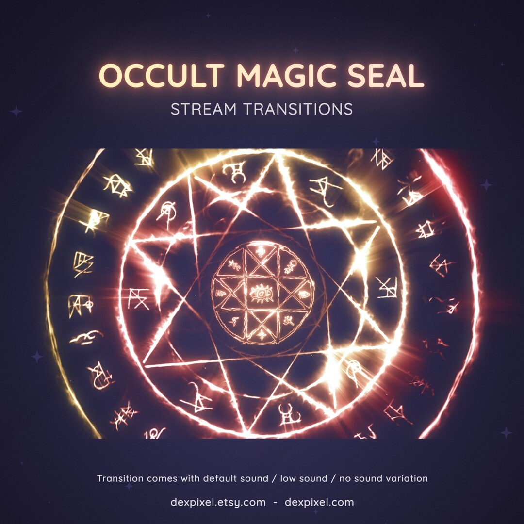 Red Occult Seal Magic Symbols Stream Transition | Magic Witch Stream ...
