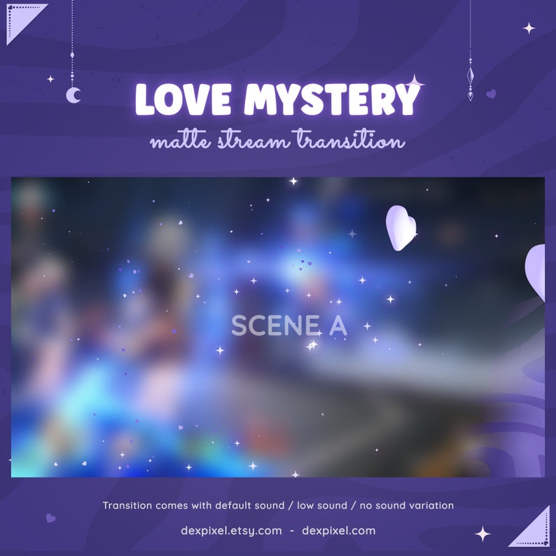 Purple Heart Stream Transition | Valentines Animation - Etsy