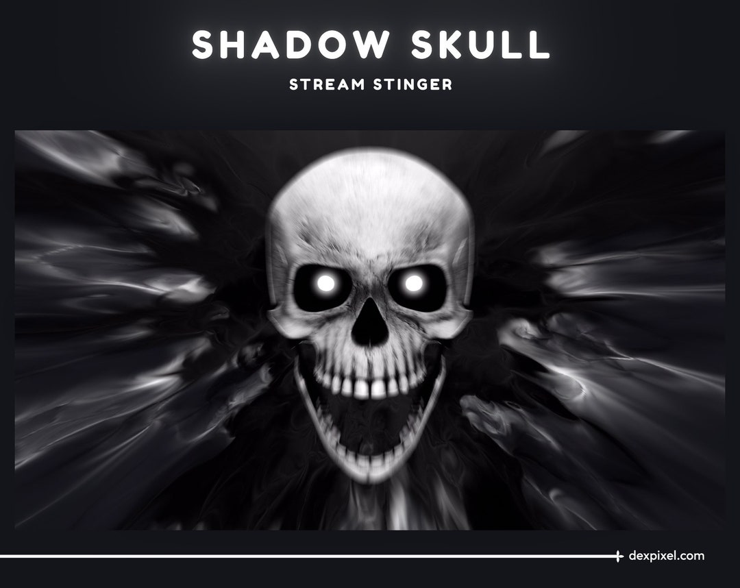 White Shadow Skull Stream Switch Transition Halloween Scary - Etsy