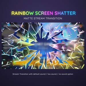 Glass Rainbow Screen Shatter Matte Stream Transition | Screen Breaking ...