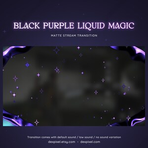 Black Purple Liquid Magic Matte Stream Transition | Stars and Sparks ...