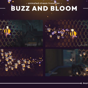 Buzz and Bloom Cute Bees Cartoon Transition | Spring Stream Transition ...
