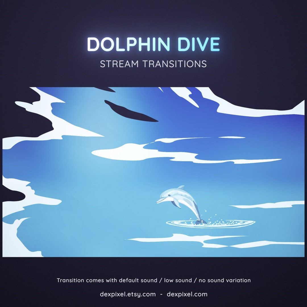 Blue Summer Waves and Dolphins Stream Transition | Nautical Sea OBS ...