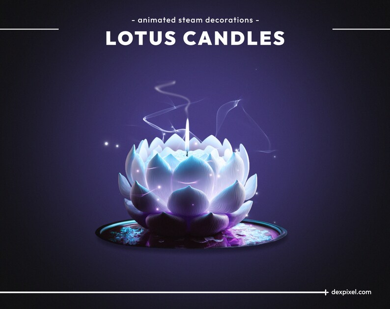 Lotus Candle Vtuber Stream Animated Decoration 4 Vtuber - Etsy