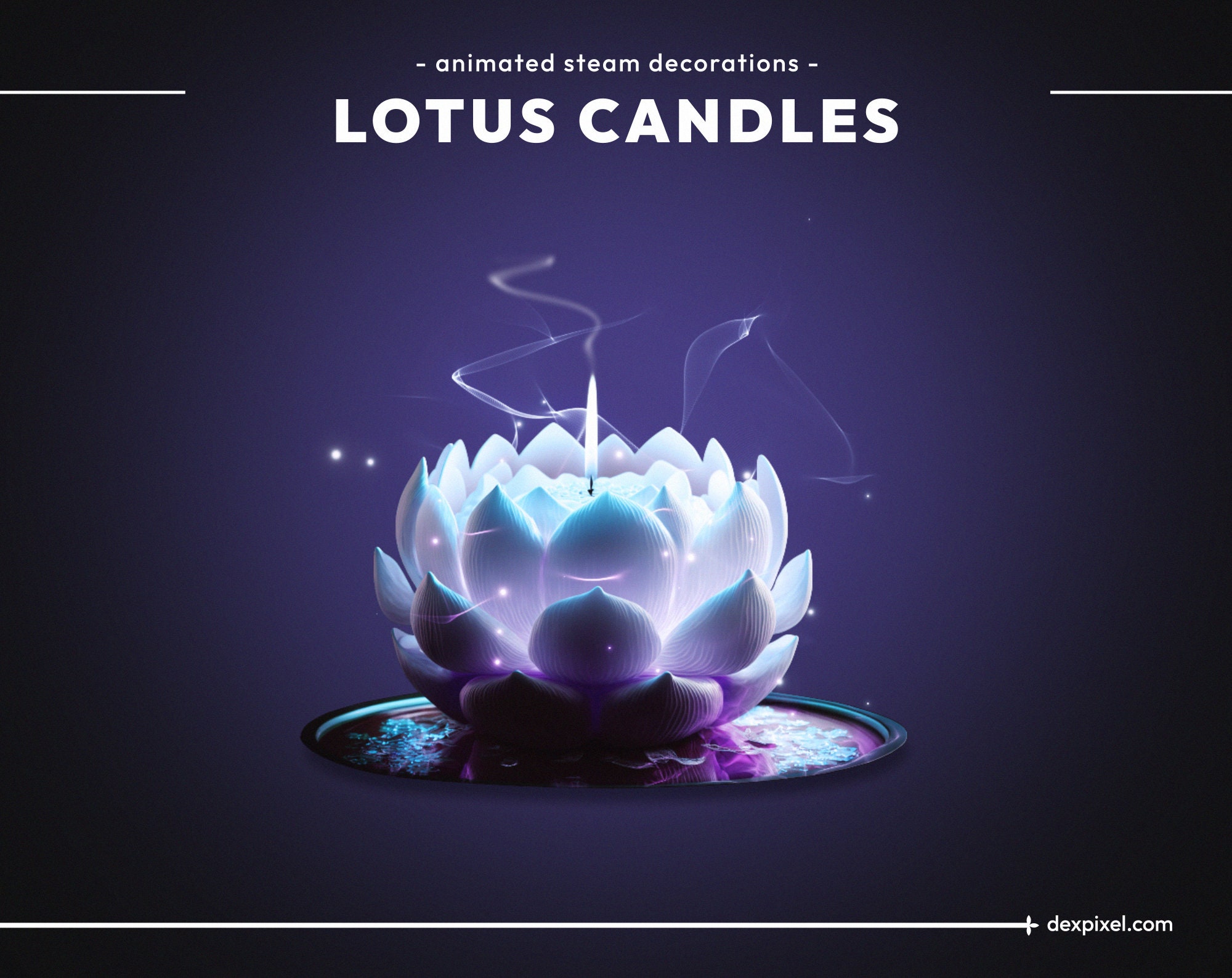 Lotus Candle Vtuber Stream Animated Decoration | 4 Vtuber Stream ...