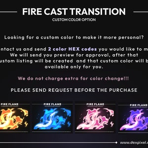 Fire Flame Cast Pastel Blue Cartoon Transition Colorful - Etsy