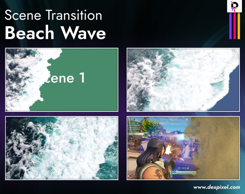 Beach Wave Summer Stream Transition. Summer Ocean Waves and - Etsy